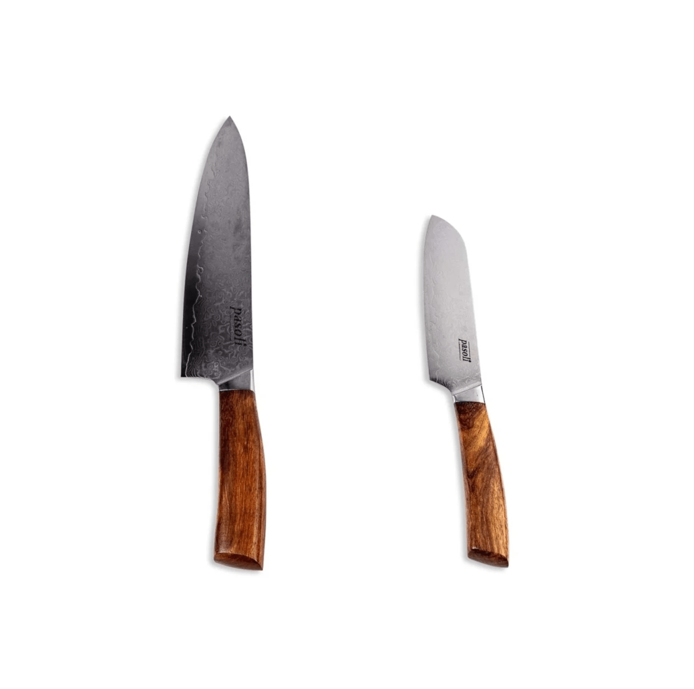 pasoli Damast 2er Set "Cuisine" - hochwertiger Damaszenerstahl mit VG1 ...